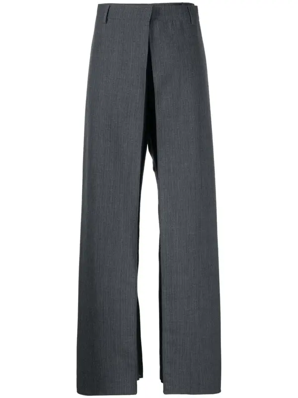 Fendi Layered Virgin Wool Trousers