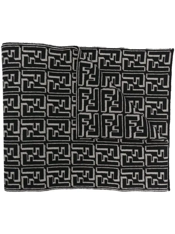 Fendi Ff-monogram Knit Scarf