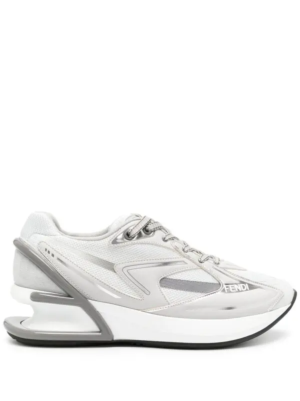 Fendi First 1 Leather Paneling Low-top Sneakers
