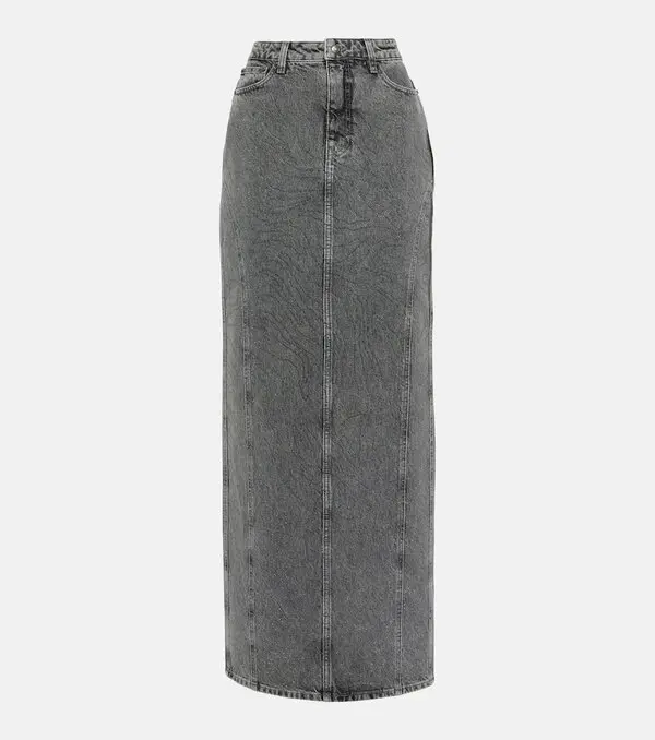 Remain Birger Christensen Embellished Denim Maxi Skirt