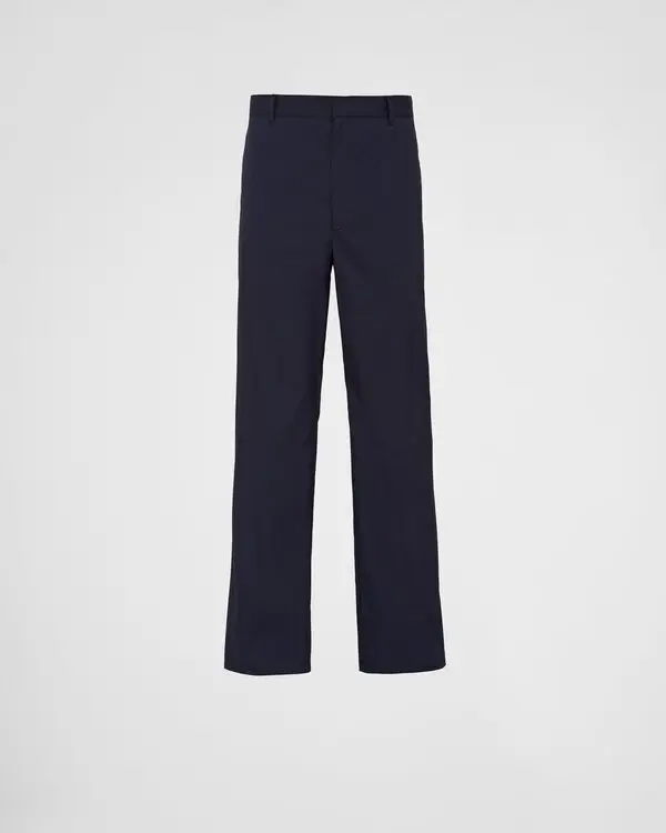 Prada Stretch Poplin Wide Leg Pants