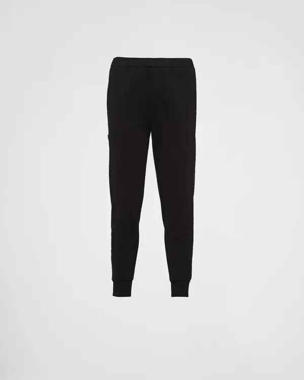 Prada Sweatpants With Re-nylon Details - Black/black