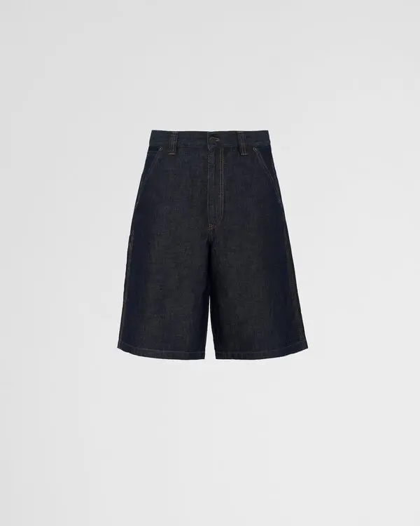 Prada Chambray Bermuda Shorts