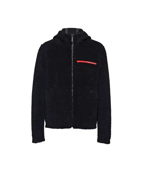 トップス PRADA SPORT fur knit hoodie black 23856901_53874422_600.jpg