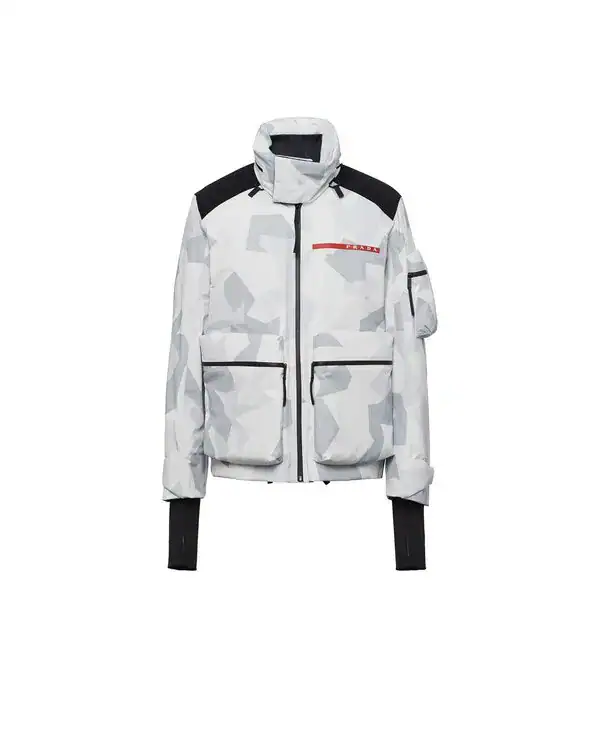 Prada Printed Technica Fabric Ski Windbreaker - Grey | Editorialist