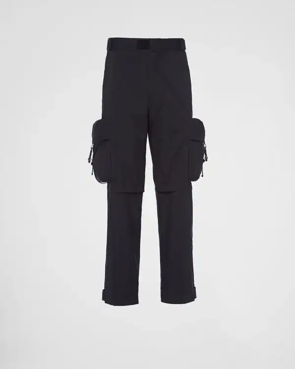 Prada Technical Fabric Modular Pants - Black | Editorialist