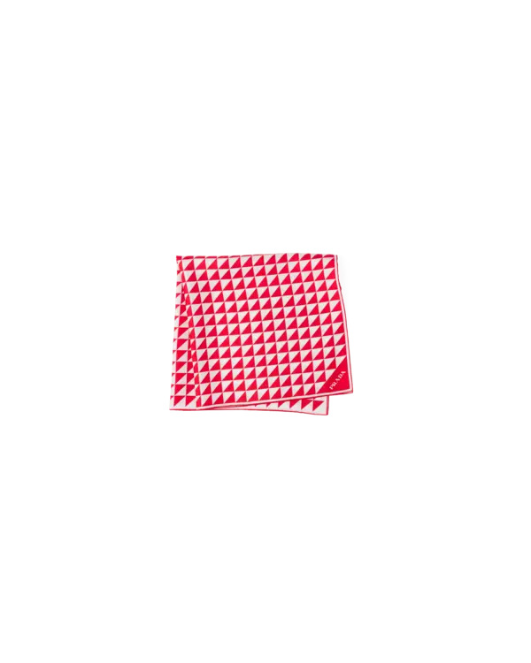 Prada Printed Silk Twill Scarf 90x90 - Red/white
