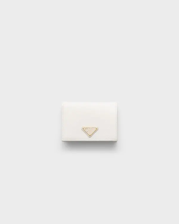 Prada Small Saffiano Leather Wallet - White