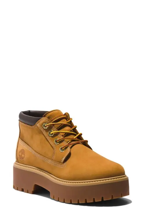 Timberland Stone Street Platform Waterproof Chukka Boots - Wheat