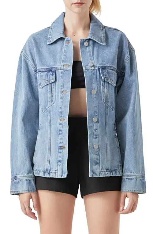 GREY LAB Fitted Denim Trucker Jacket