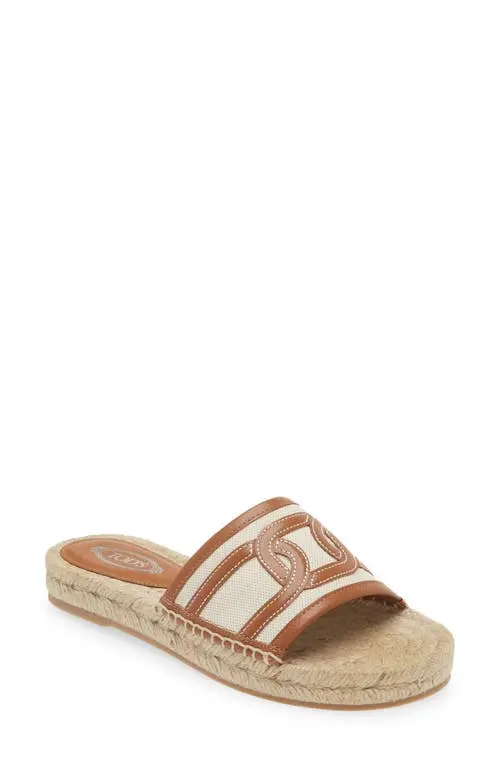 TOD'S Chain Motif Sandal - Beige