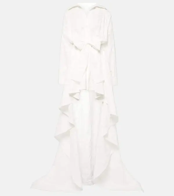 Norma Kamali Embroidered Asymmetric Gown