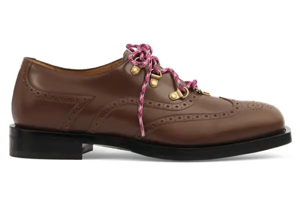 Gucci Brogue Detail Lace Up Shoe