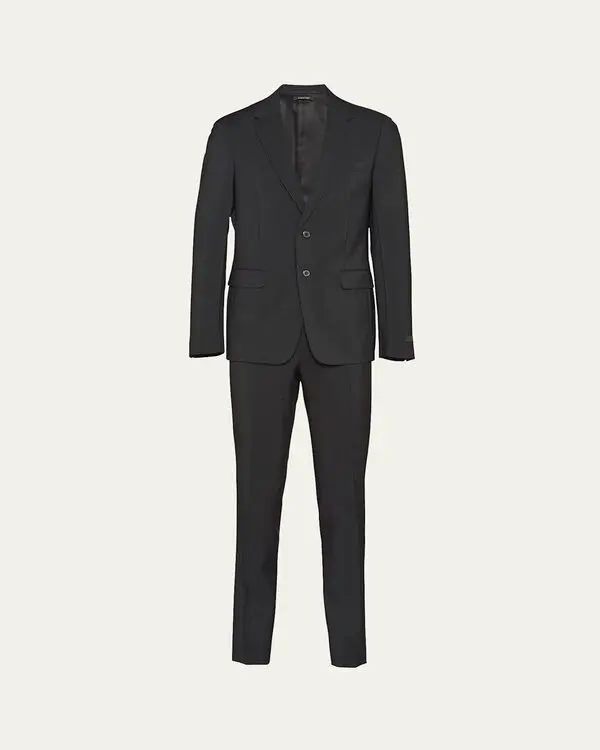 Prada Wool-mohair Solid Suit