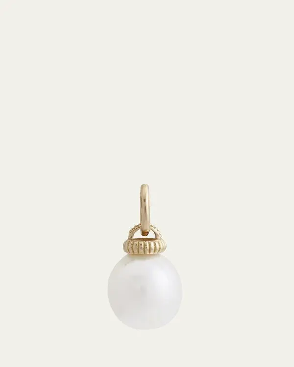 SHERMAN FIELD, 1967 18k Yellow South Sea Drop Pearl Barre Pendant - Gold