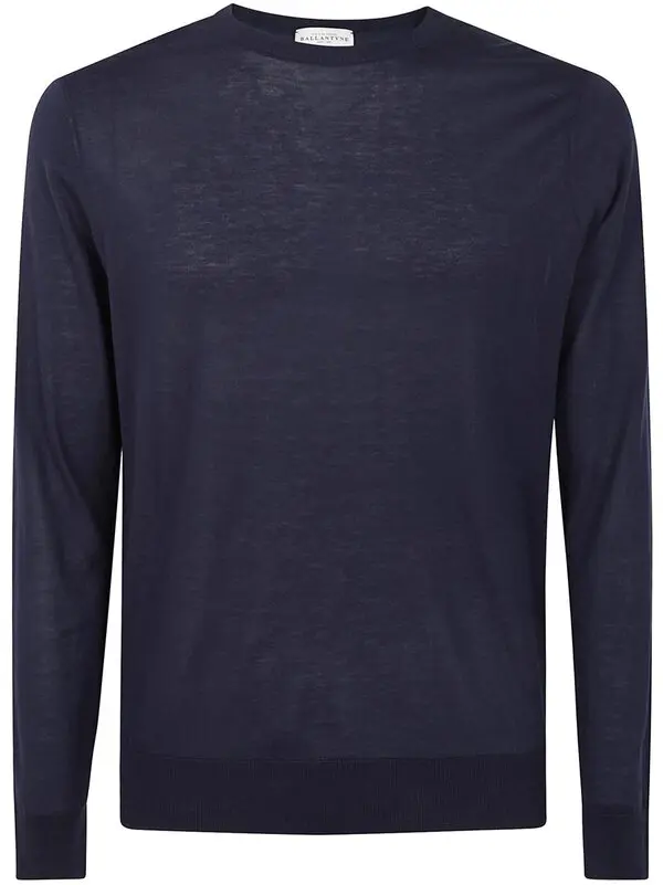 BALLANTYNE R Neck Pullover - Blue