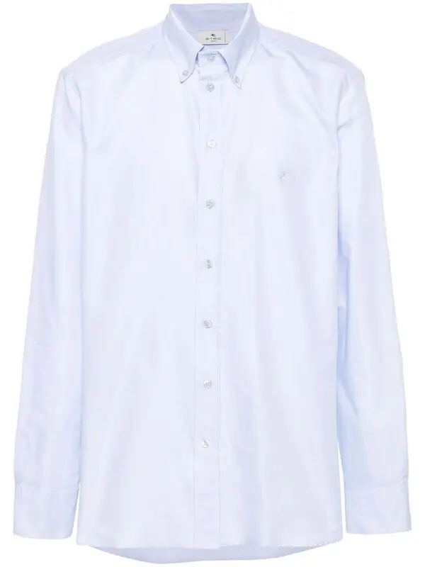 Etro Button-down Collar Cotton Shirt - Blue