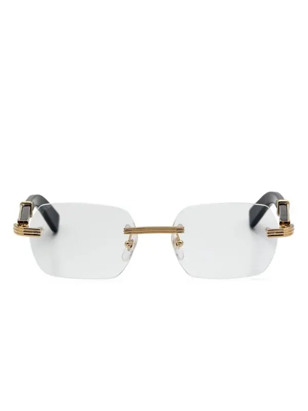 CARTIER Rectangle-frame Rimless Glasses