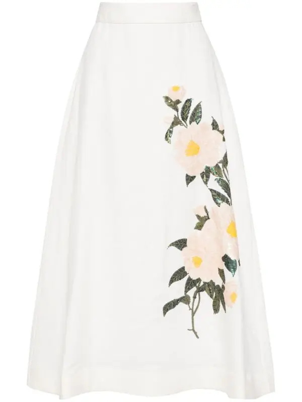 Zimmermann Natura Flare Midi Skirt