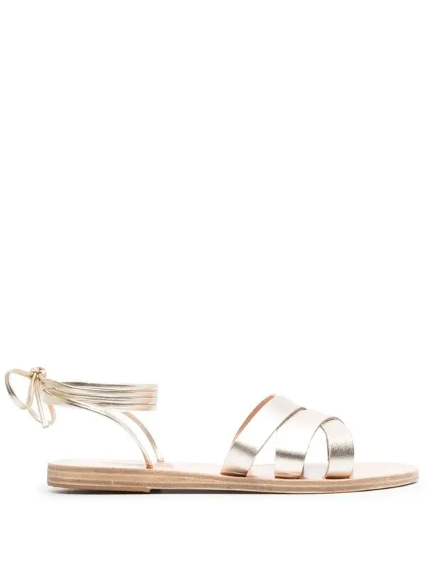ANCIENT GREEK SANDALS Pisida Leather Sandals - Gold