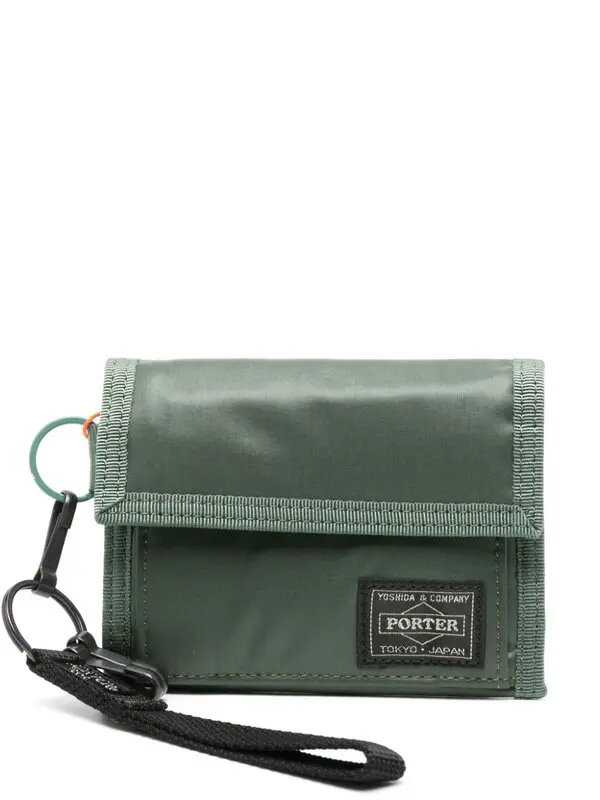 PORTER-YOSHIDA & CO Logo-appliqué Tri-fold Wallet - Green
