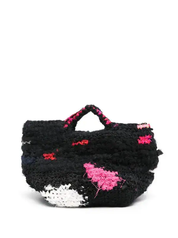 Daniela Gregis Crochet Tote Bag In Black - 15% Off | Editorialist