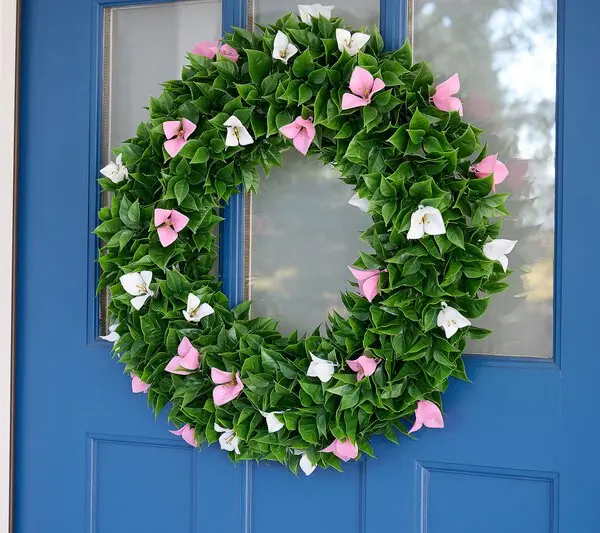 WICKER PARK As Is Faux Bougainvillea 21' Wreath