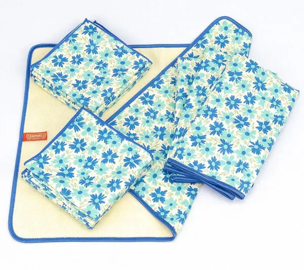 CAMPANELLI 12-piece Printed Floral Microfibertowel Set