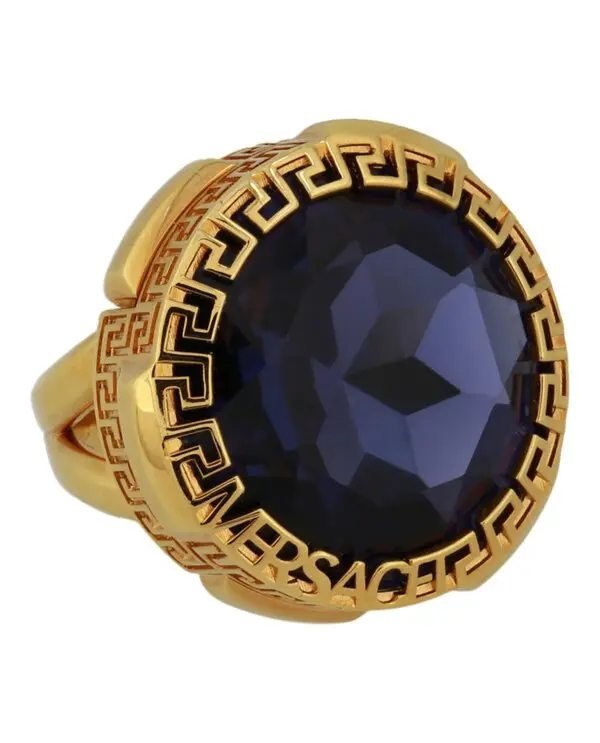 Buy Versace Logo And Greca Signet Ring - Multi At 54% Off | Editorialist