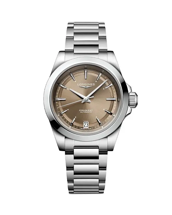 LONGINES Conquest 34mm Watch - Brown/silver