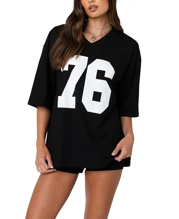 EDIKTED 76 Oversized Tee - Black