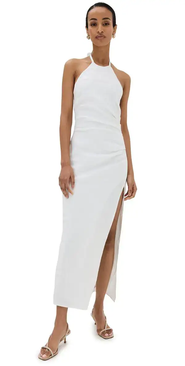 Reformation Sadey Linen Dress In White - 75% Off | Editorialist