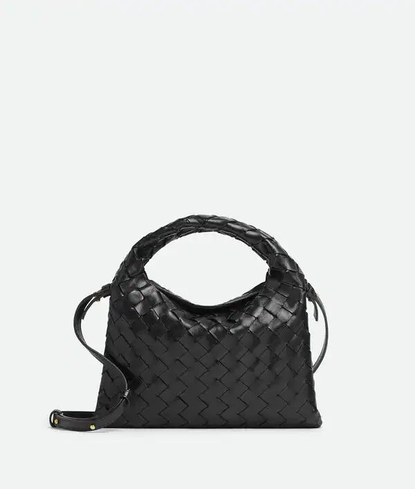 Bottega Veneta Mini Hop Leather Cross-Body Bag - Black | Editorialist