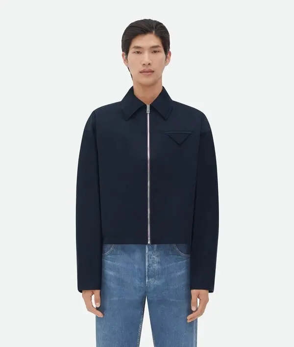 Bottega Veneta Kimono Tech Nylon Jacket - Dark Navy