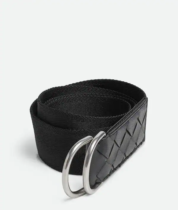 Bottega Veneta Webbing Nastro Belt - Black | Editorialist display picture 3