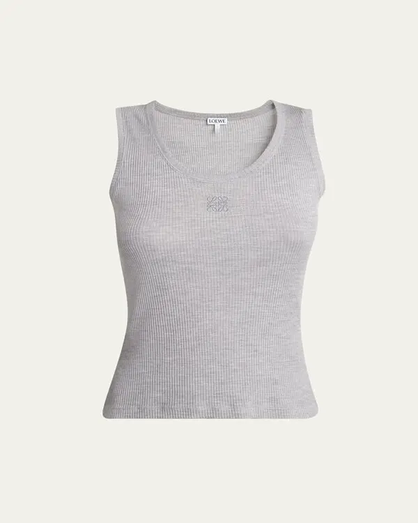 Loewe Anagram Tank Top - Grey Melange