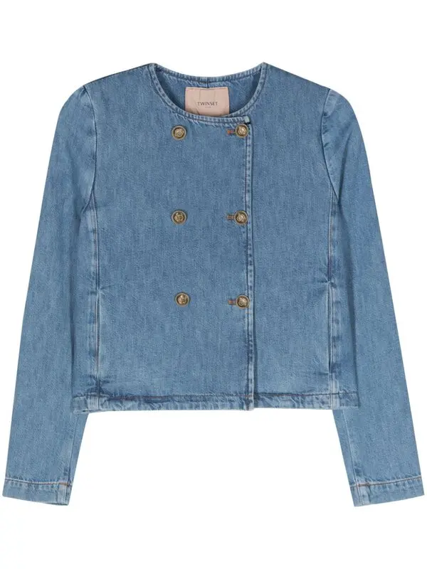 TWINSET Double-breasted Denim Jacket