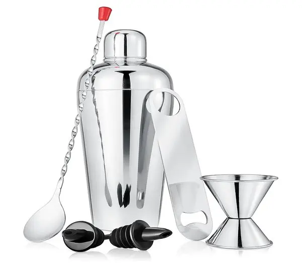 NUTRICHEF 7 Pcs. Bartender Set Drink Mixer W/ Tools