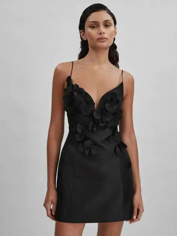 Acler Isla Ruffle Mini Dress In Black - 66% Off | Editorialist