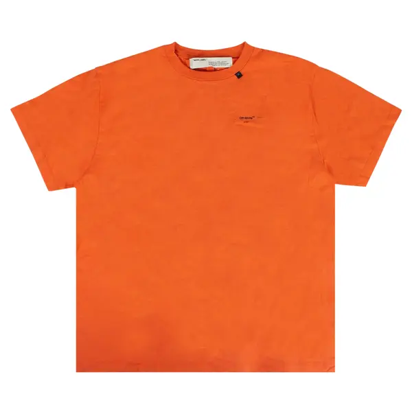 Off-White Abstract Arrows Short Sleeve Over Tee - Orange