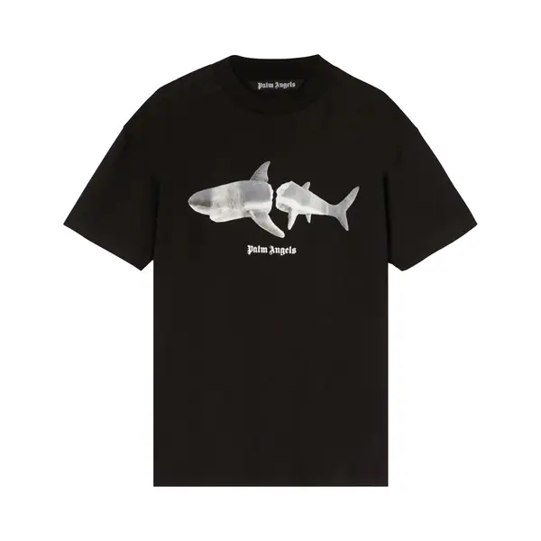 Palm Angels Shark Classic Tee /white - Black
