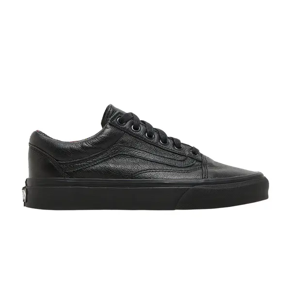 VANS Old Skool Leather Plaid Sneakers - Black