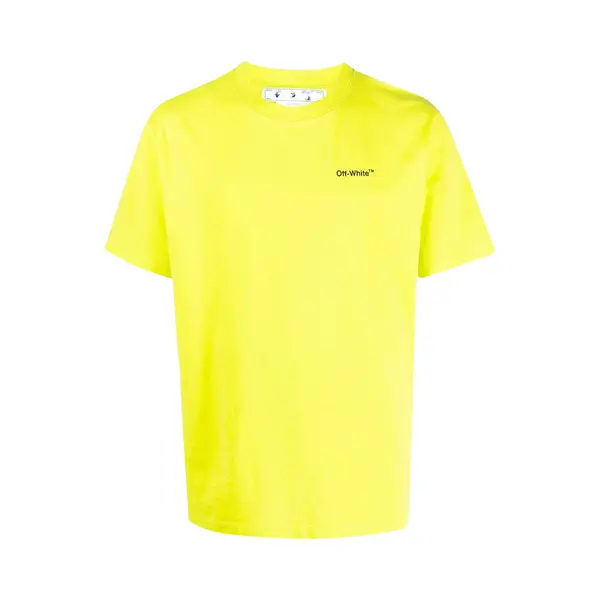 Off-White Caravaggio Arrow Slim Short-sleeve Tee 'lime Black