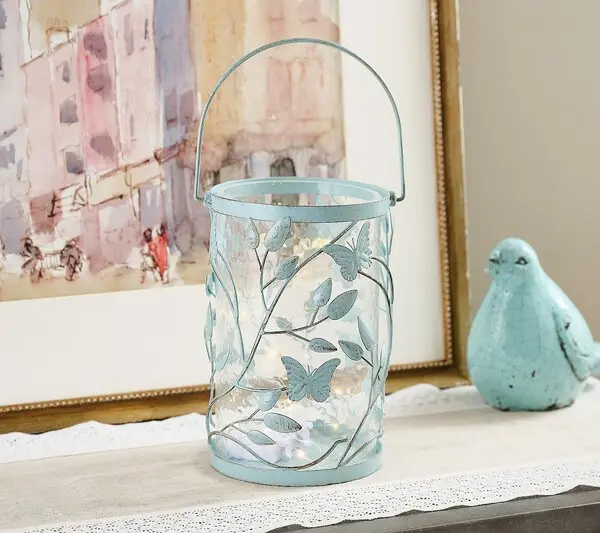 VALERIE PARR HILL Indoor/outdoor Illuminated Butterfly Hurricane