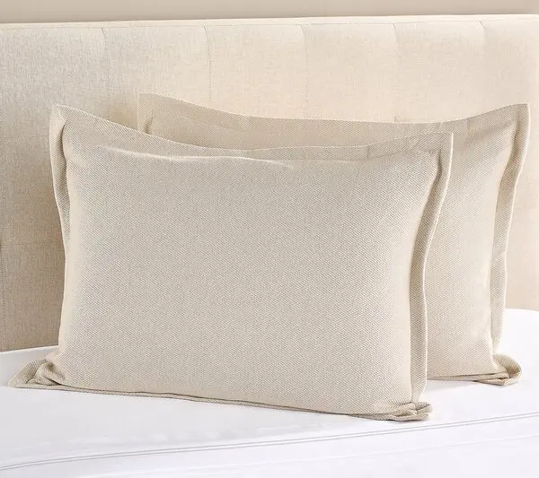 NORTHERN NIGHTS Signature Cotton Textured Pique Set Of 2 Shams