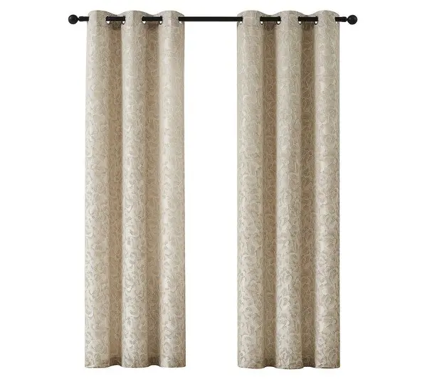 5TH AVENUE LUX Blythe Textured 38x84 Champagne Indowpanel S/2