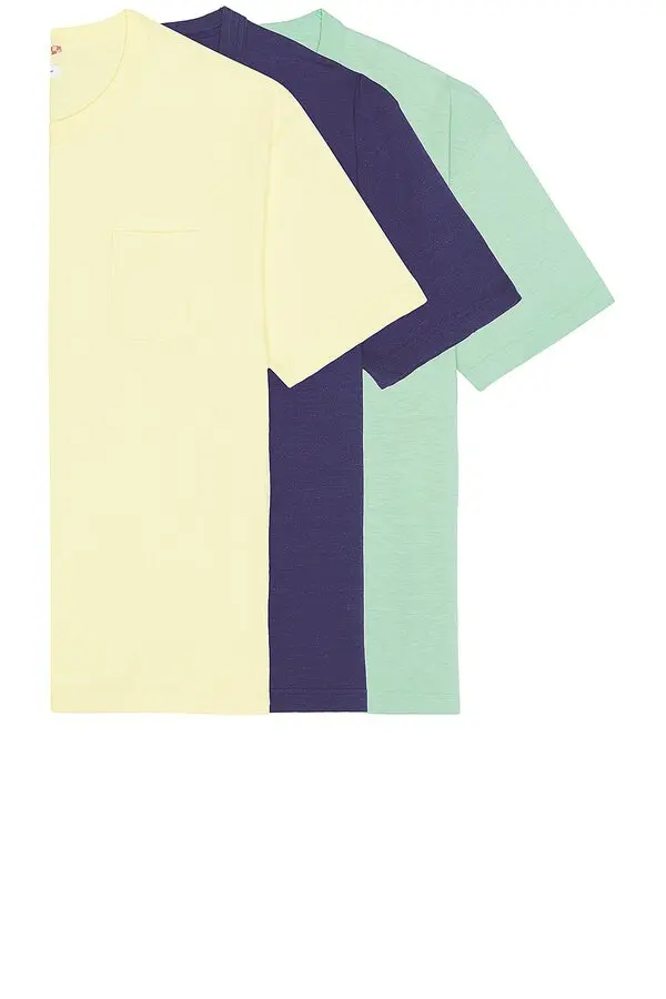 Visvim Sublig Jumbo 3 Pack Tee In Mint In Multi - 52% Off