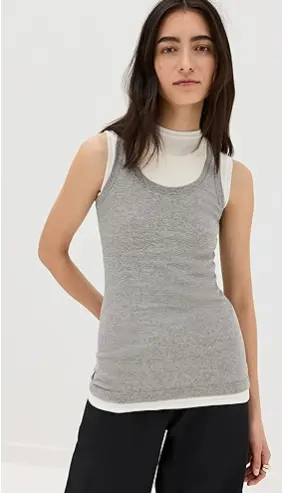 JIL SANDER 3-layered Tank Top - Granite