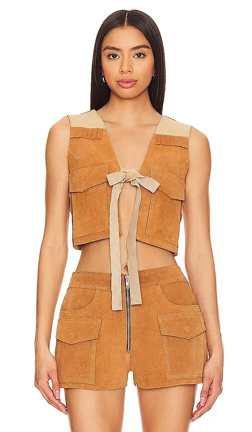 UNDERSTATED LEATHER Sugar Suede Vest