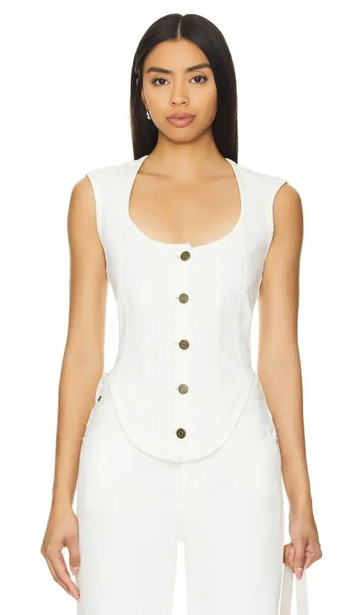 FRAME Seamed Scoop Bustier